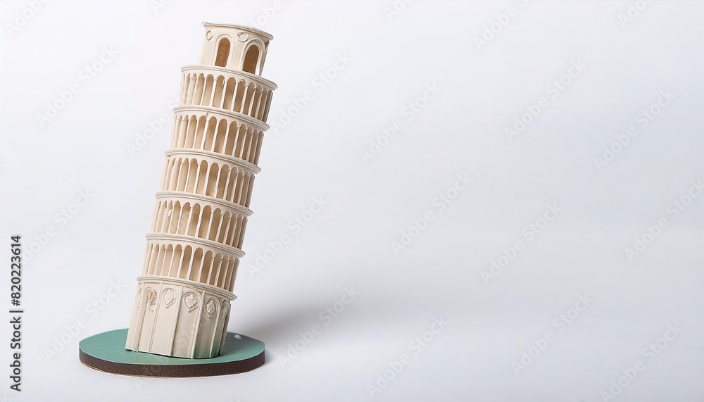 human made wonders of the world concept paper origami isolated on white ...