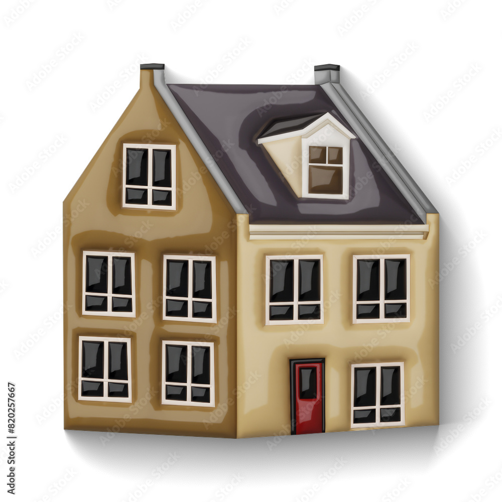 Classic house emoji with a gable roof, PNG on transparent background ...