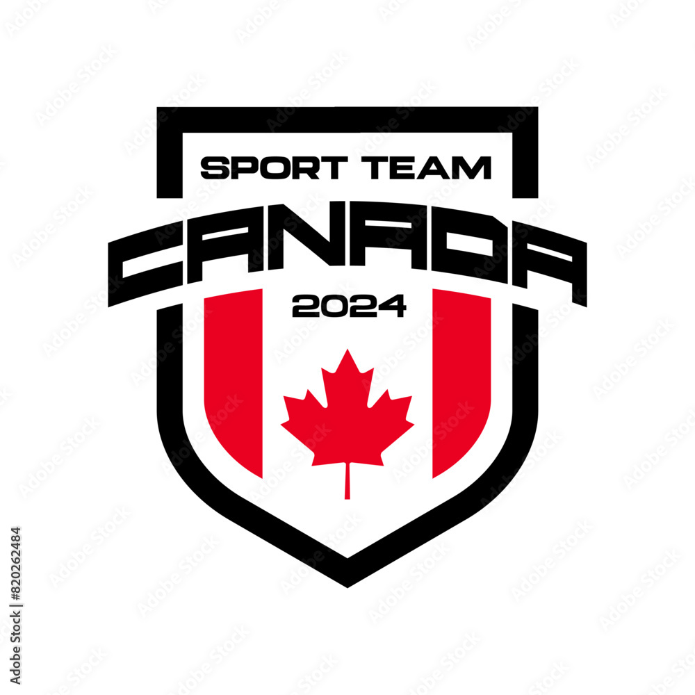 Canada national flag sport logo Stock Vector | Adobe Stock