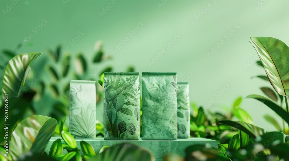 Sustainable packaging featuring biodegradable plant materials showcases ...