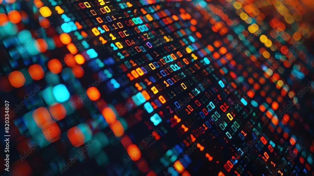 Code optimization top view representing efficiency improvements digital binary as object ...