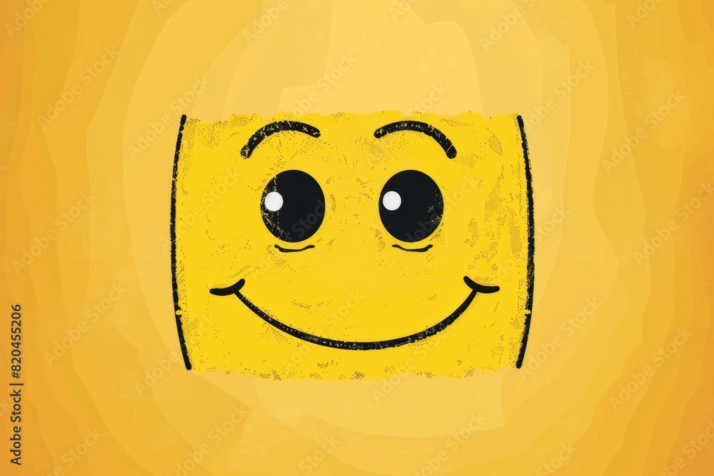 Cartoon cute doodles of a smiling smiley face emoticon with a yellow ...