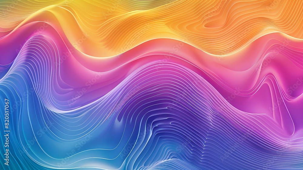 Abstract rainbow wave design, ideal for LGBTQ pride events, art ...