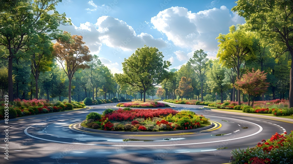 Upgrading Old Roundabouts - Illustration showing a project to modernize ...