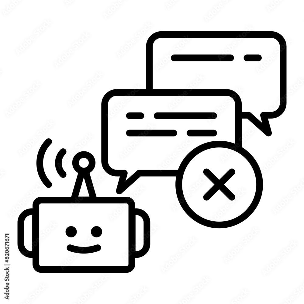 Image icon where chat AI generates plausible false information. Stock ...
