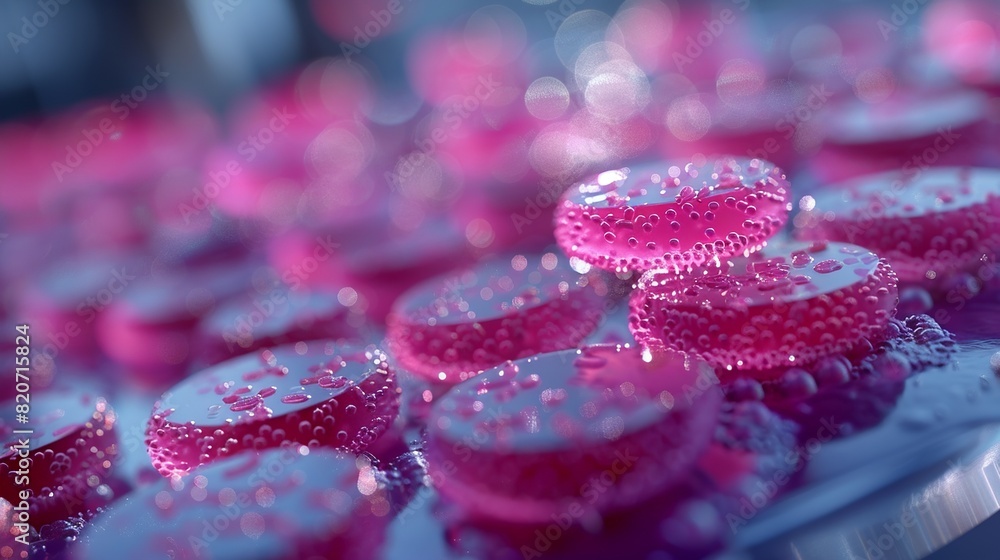 Science microscopic background, Close-up of bacterium Staphylococcus ...