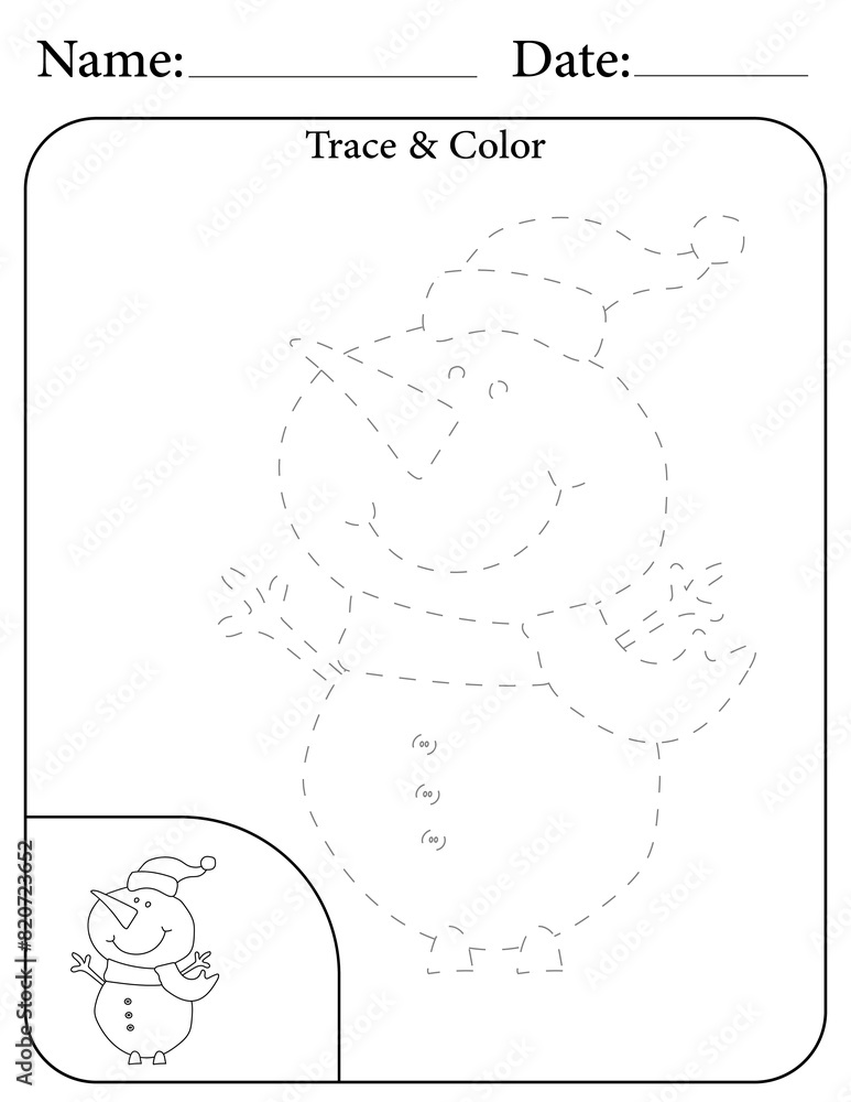 Snowman Printable Activity Page for Kids. Educational Resources for ...
