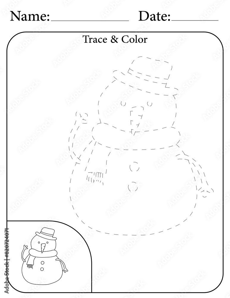 Snowman Printable Activity Page for Kids. Educational Resources for ...