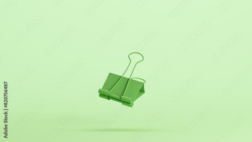 Green bull dog clip tidy paperwork paper clip office stationary mint ...