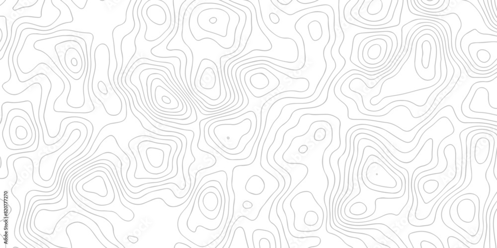 Vector geographic contour map. Topography map background. Black and ...