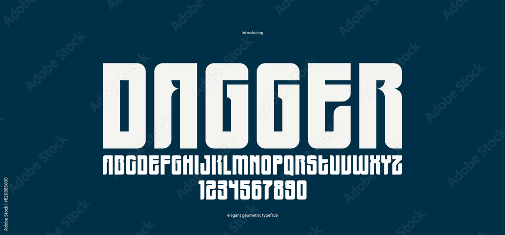 Vector de Stock Bold simple sans serif display font for logos headers ...