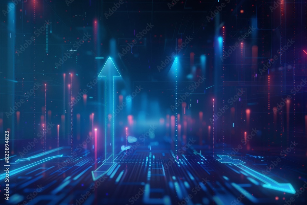 Generative AI illustration of vivid depiction of a high-tech AI ...