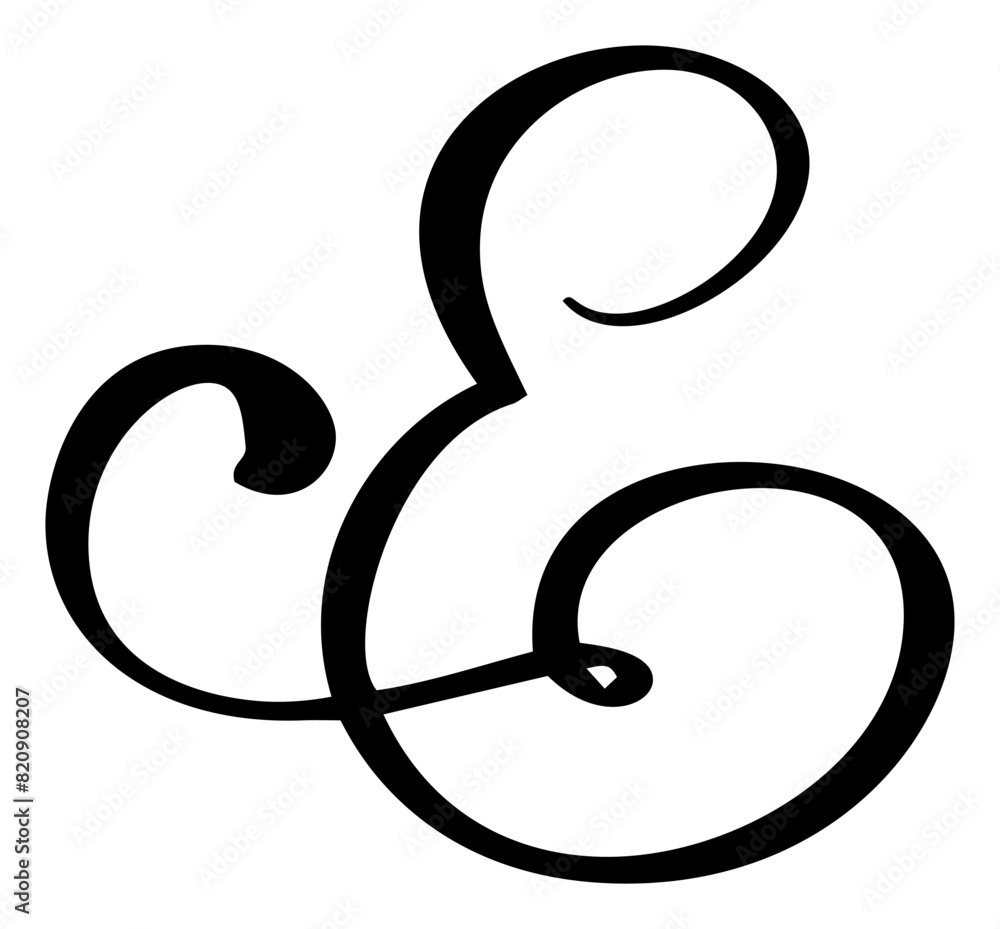 Hand drawn vector calligraphy letter E. Script font logo. Handwritten ...