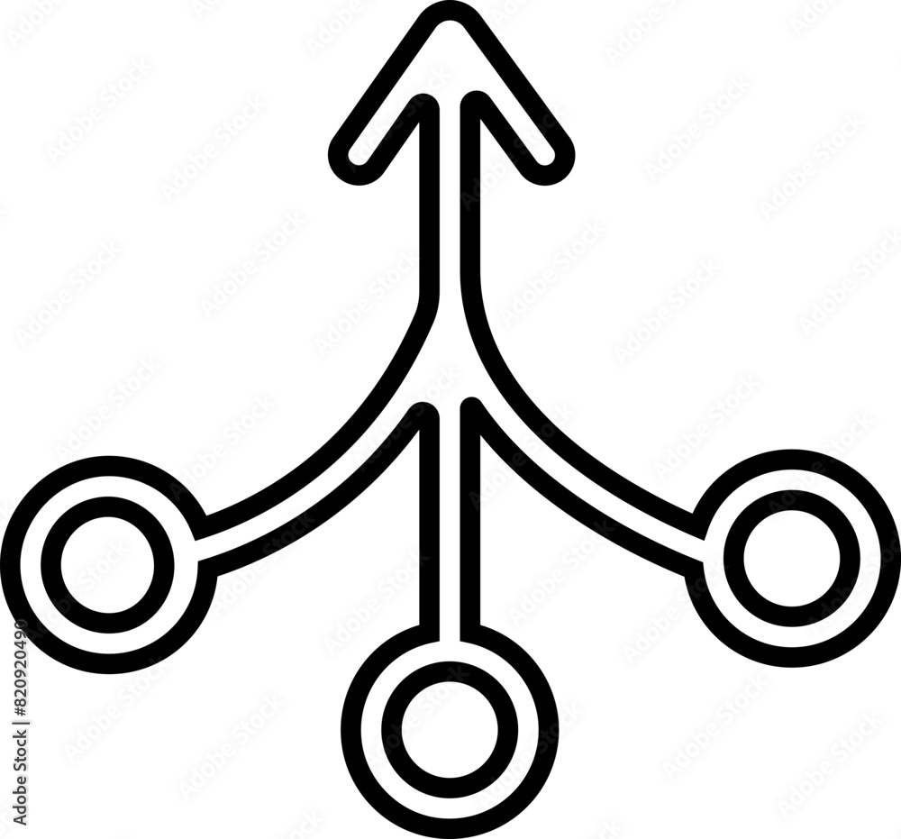 Consolidation icon, vector in flat style. Merge symbol isolated on ...