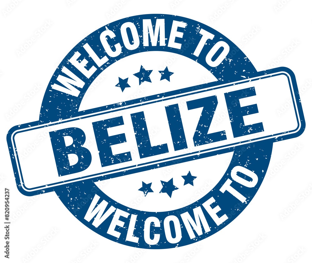 Welcome to Belize stamp. Belize round sign Stock Vector | Adobe Stock