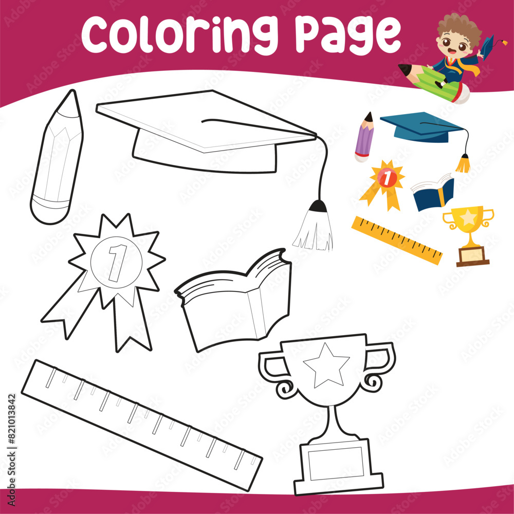 Coloring worksheet page. Educational printable coloring worksheet ...