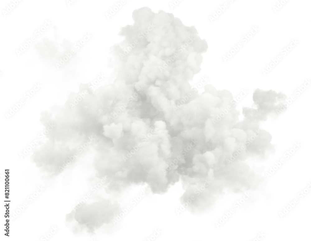Ethereal puff clouds drifting on transparent backgrounds 3d ...