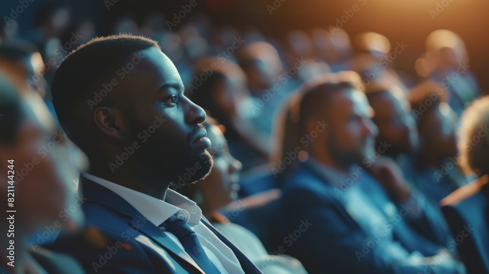 Business Conference Attendees Using Laptop Computer During ...