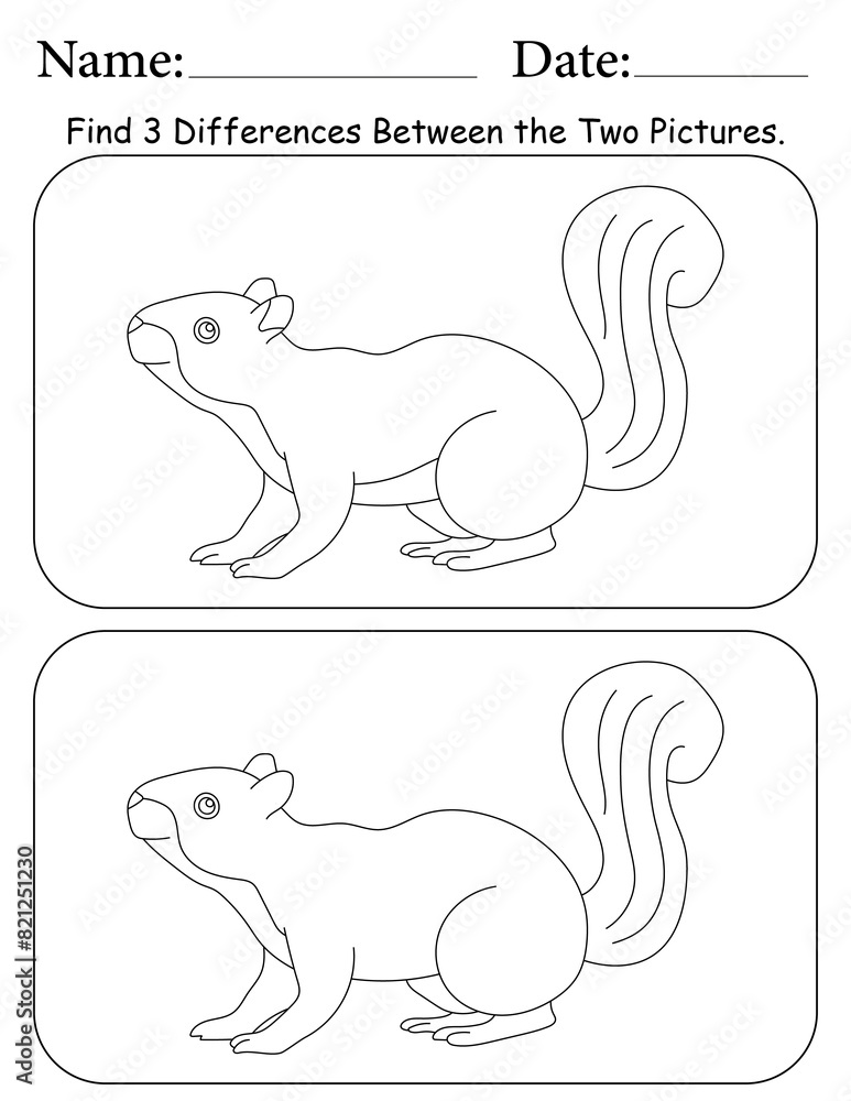 Squirrel Puzzle. Printable Activity Page for Kids. Educational ...