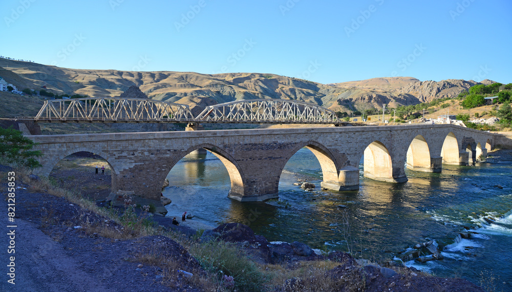 Located in Palu, Turkey, the Stone Bridge was built during the Romans ...