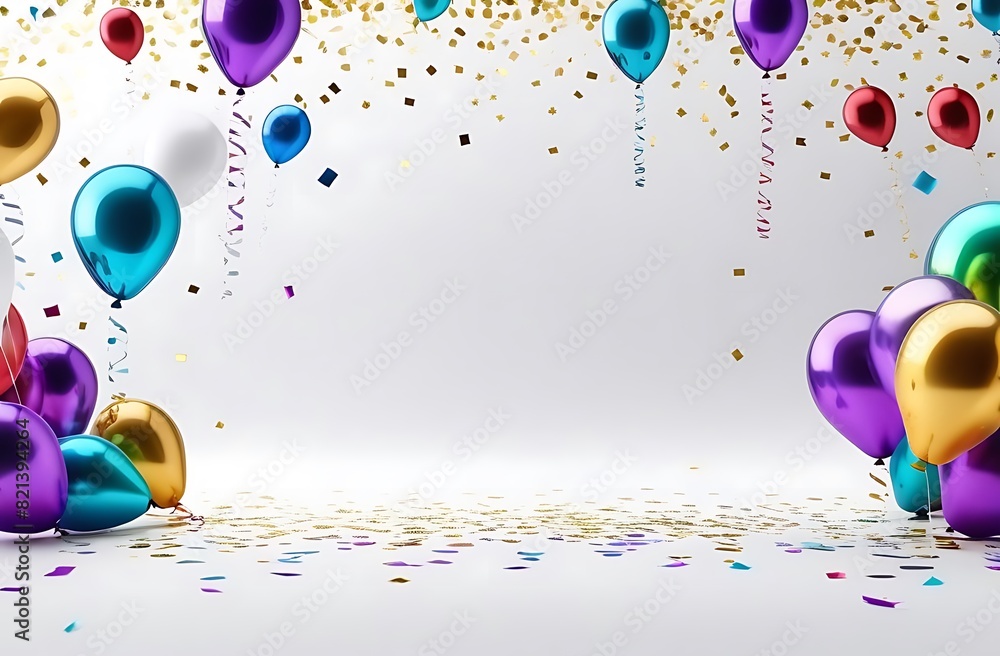 balloons writing white free space. foil confetti photos background ...