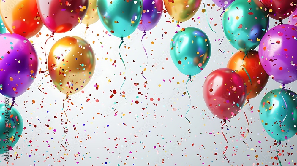 balloons writing white free space. foil confetti photos background ...