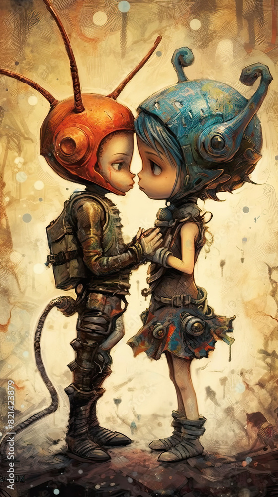 Illustration Stock Artwork Created using Generative AI: From Colorful ...