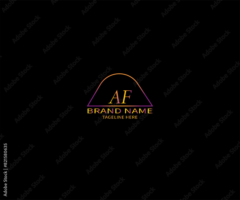 AF letter logo Design. Unique attractive creative modern initial AF ...