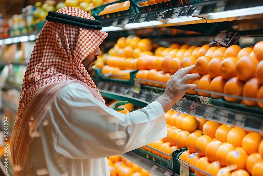 Saudi Gulf Arab man wearing a shemagh and white traditional dress ...
