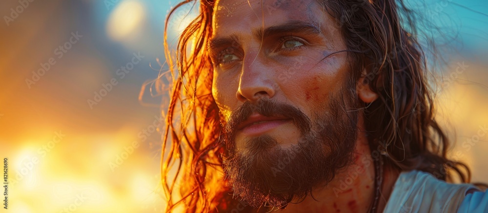 Ethereal Savior: Radiant Portrait of Jesus Christ Amid the Tranquil ...