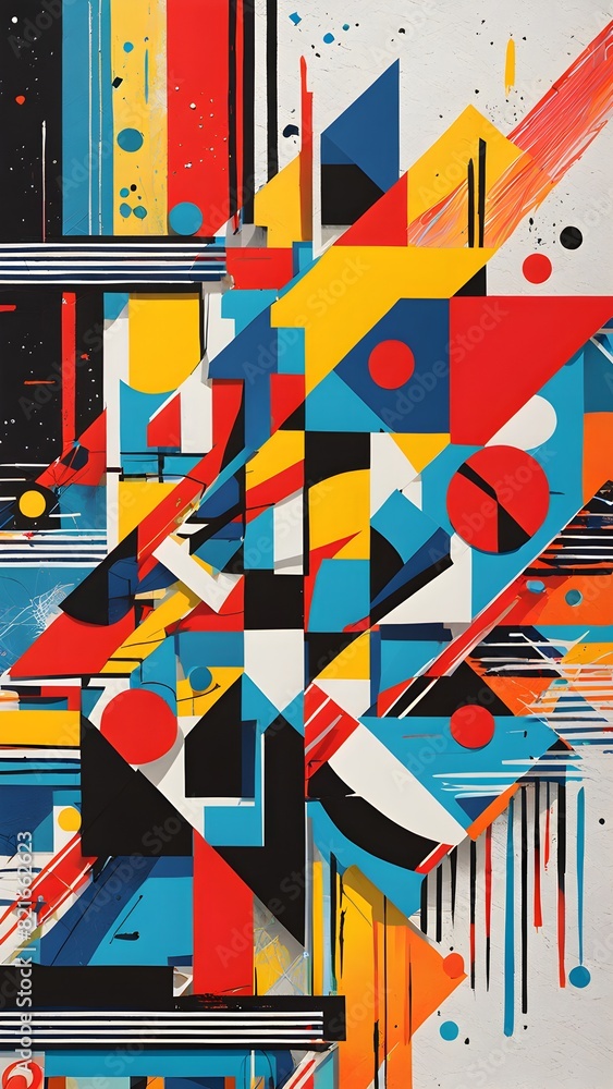 pop art styled music album illustration featuring abstract crayon ...