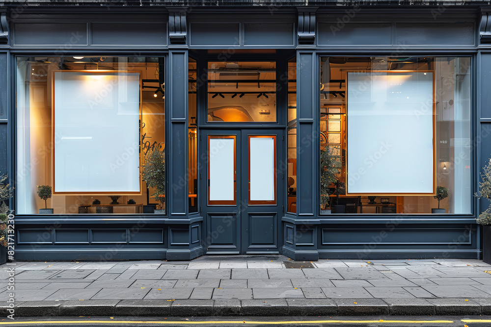 Elegant boutique storefront with soft lighting and clean design, great ...