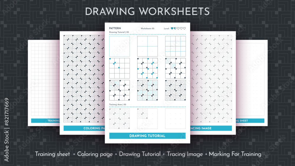 How to Draw a Pattern. Step by Step Drawing Tutorial. Draw Guide ...