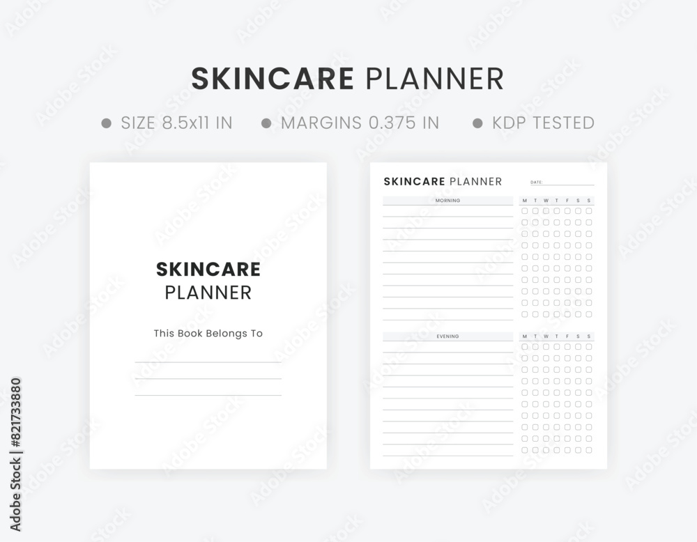 Skincare Routine Planner Template Printable, Beauty Routine Planner ...