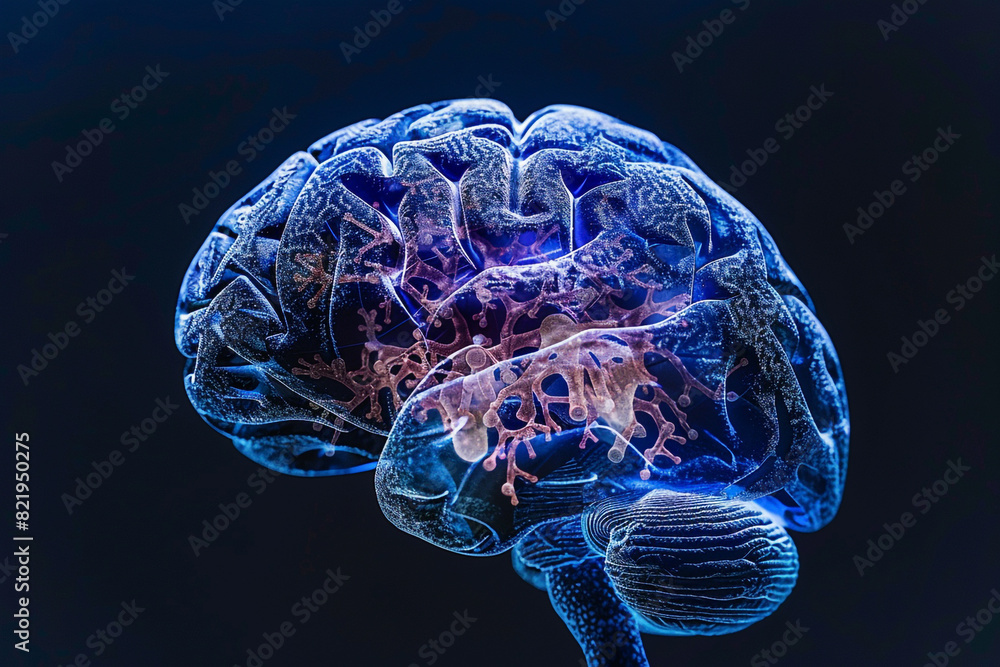 Under a microscope, the human brain reveals a complex and intricate ...