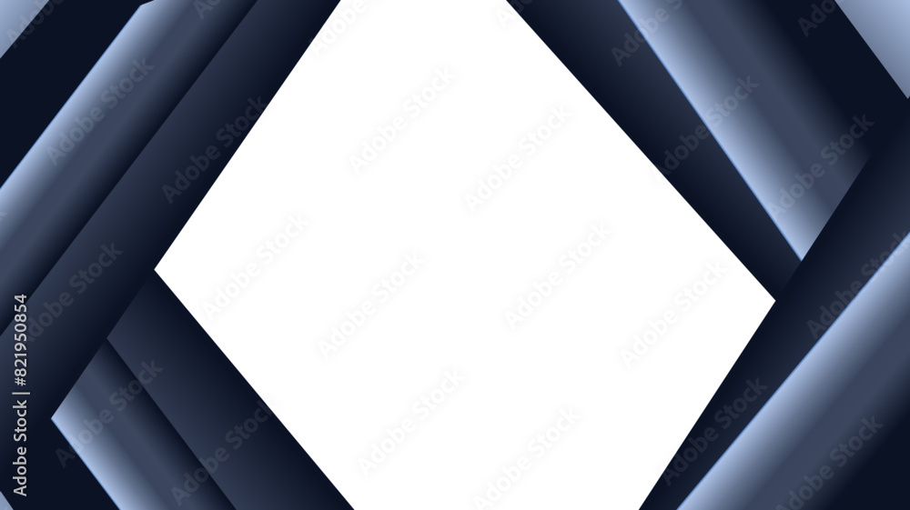 business blue border block on white background, dark blue border design ...