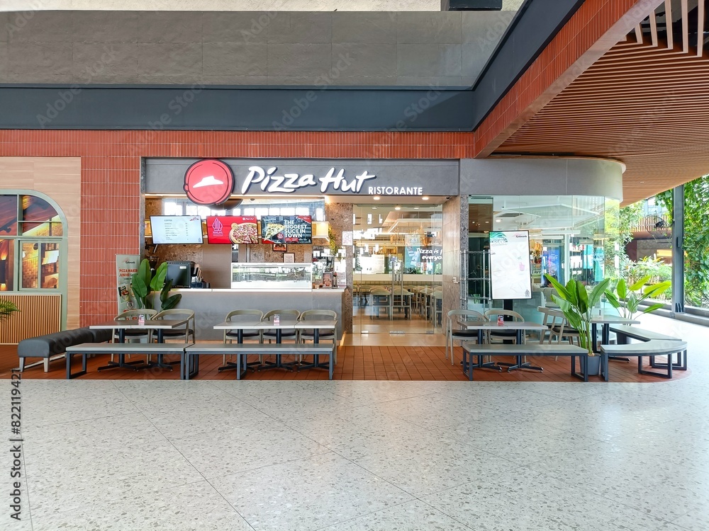 Jakarta, Indonesia - May 19, 2024: Front view of Pizza Hut restaurant ...