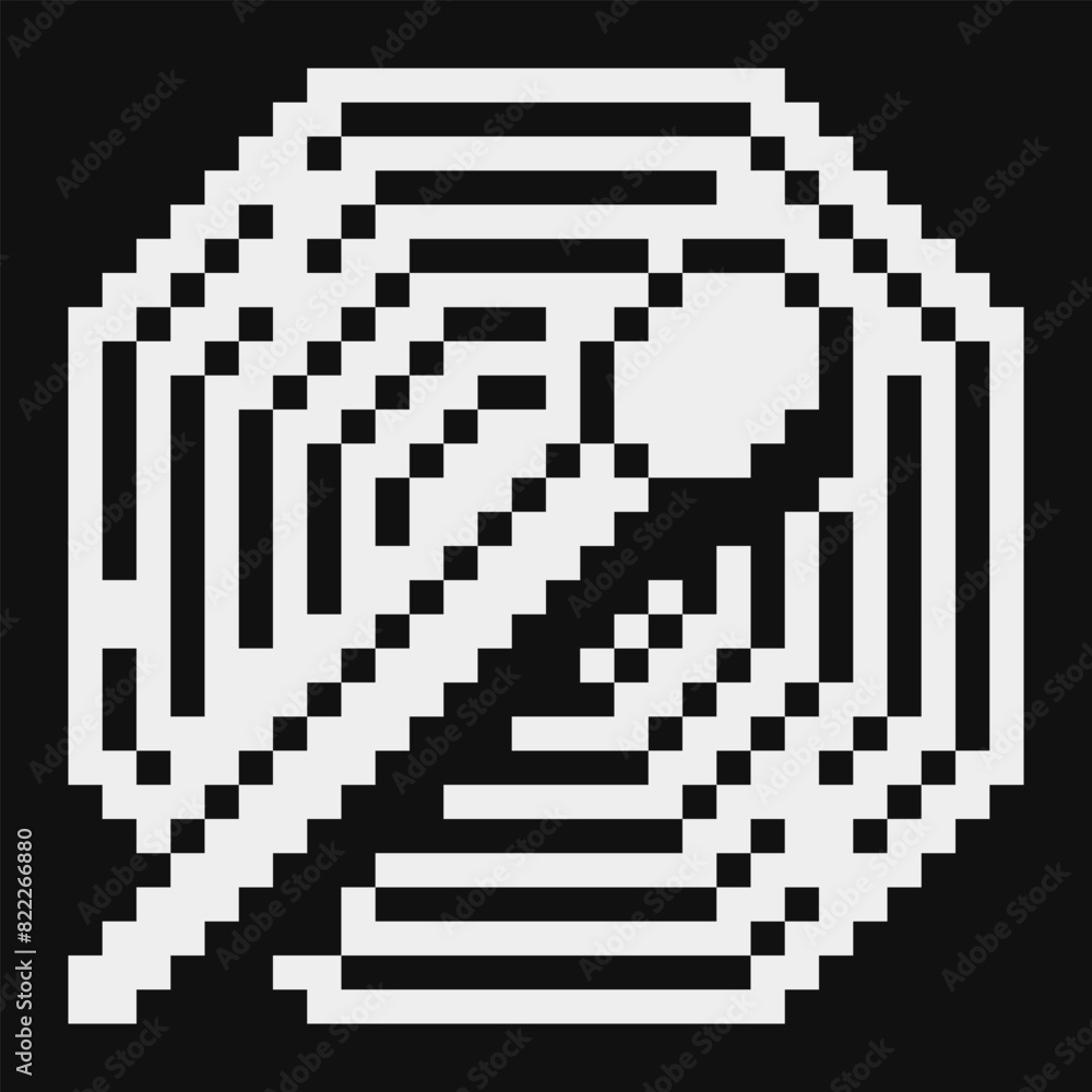 Gong emoji musical instrument pixel art web 1-bit icon, emoji. Design ...