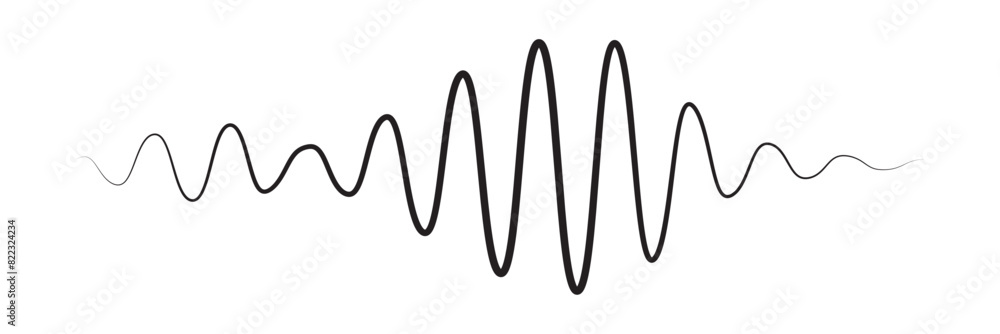 Waves of the equalizer. Vector illustration of music sound on isolated ...