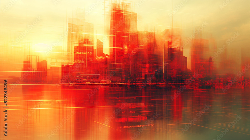 A visually striking abstract background inspired by digital glitch ...