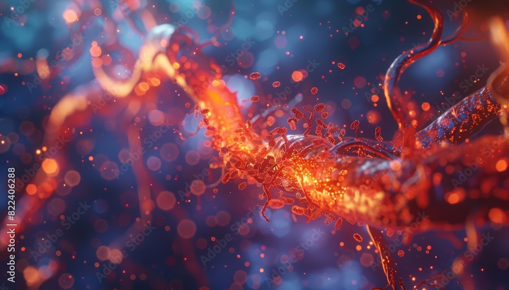 Amazing of cardiology illustrated by an animated 3D model of arteries ...