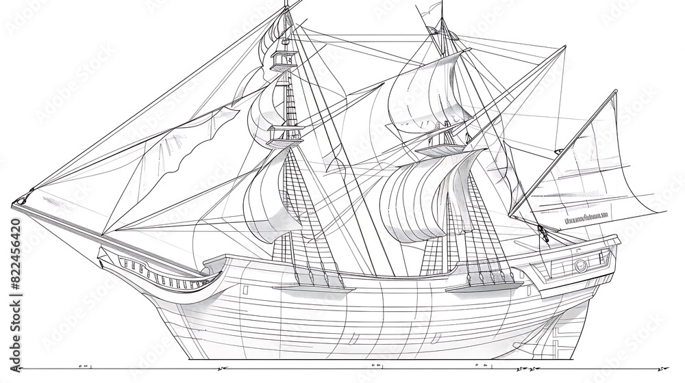 ship, transportation, drawing, boat, graphic, outline, vessel ...