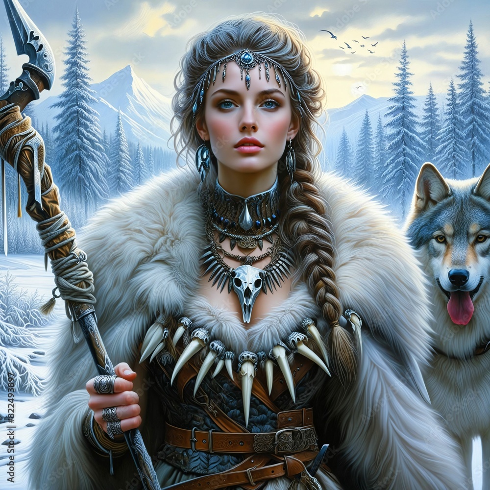 Skadi: Goddess of Winter and Hunt, Guardian of the icy realms of the ...