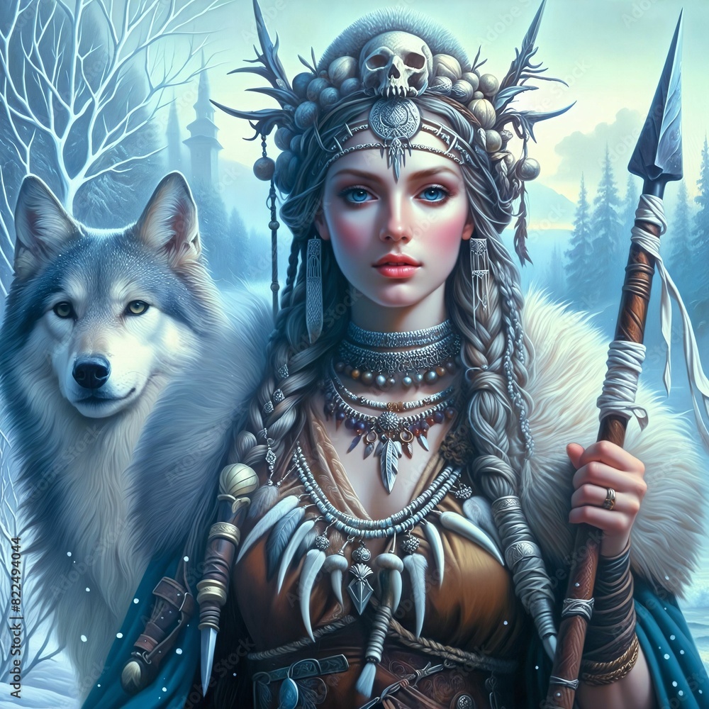 Skadi: Goddess of Winter and Hunt, Guardian of the icy realms of the ...