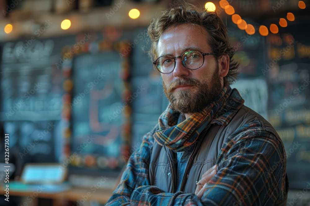 A teacher devising interactive lessons, engaging students' minds and ...