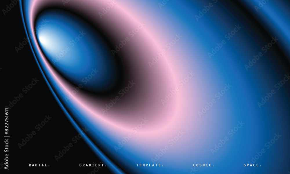 Sphere gradient background copy space. Blurred cosmic backdrop template ...