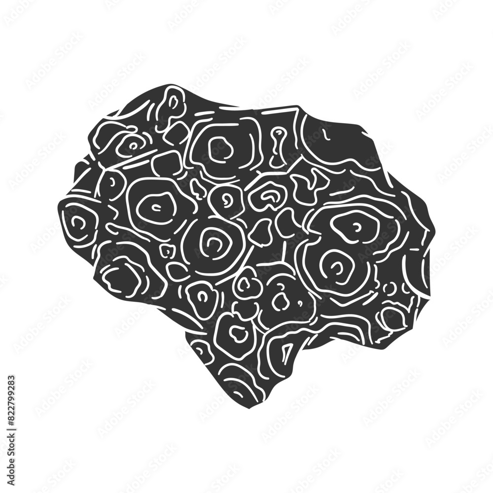 Bauxite Icon Silhouette Illustration. Minerals Vector Graphic Pictogram ...