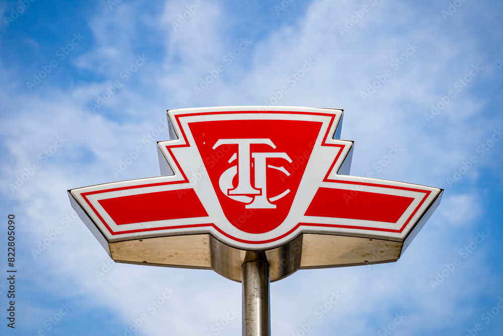 TTC logo sign. The Toronto Transit Commission (TTC) is the public ...