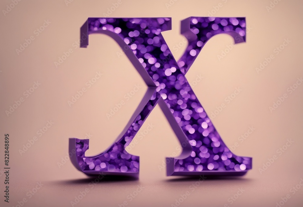 letter x purple paper forming stickers element stationery tape ...