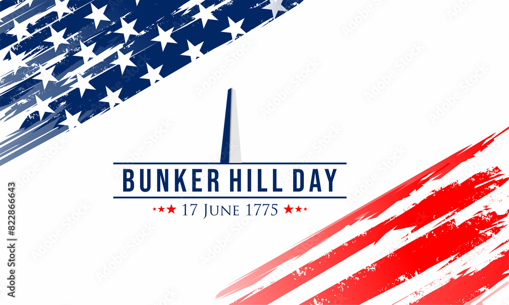 Vector Illustration of bunker hill day. The Battle of Bunker Hill was ...